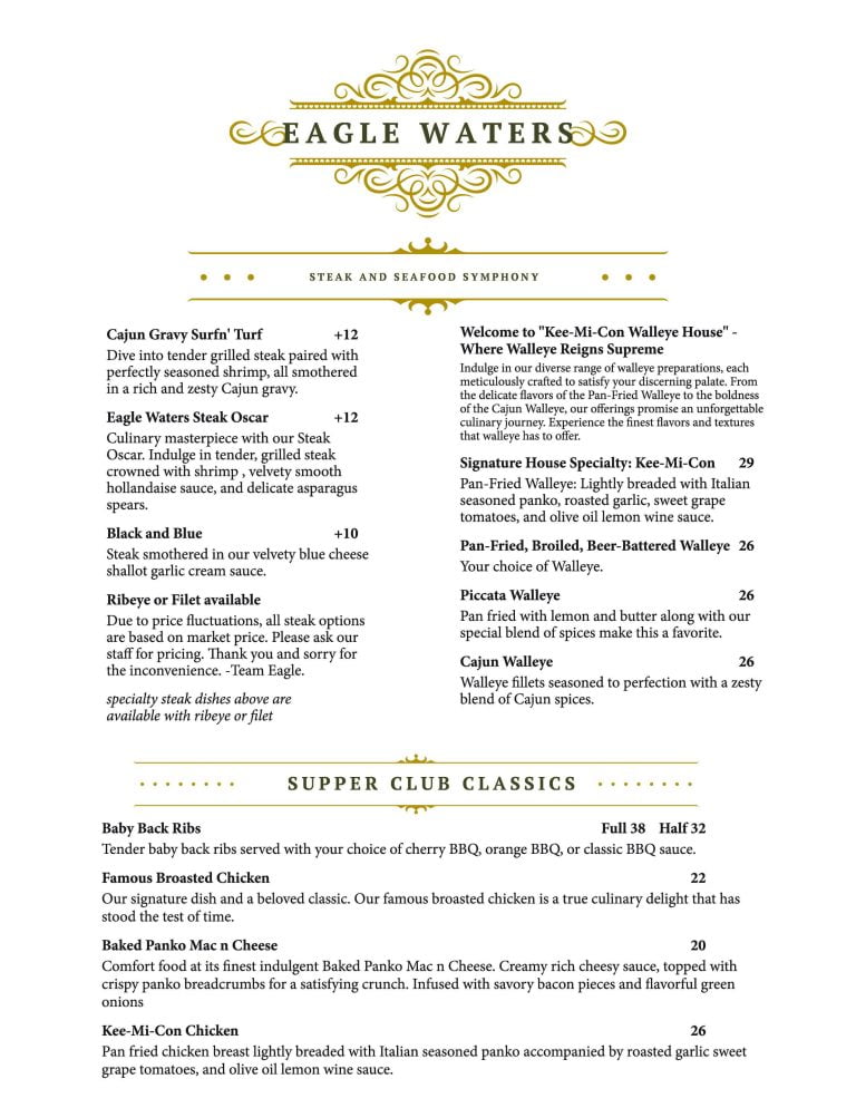 Restaurant • Eagle Waters Resort