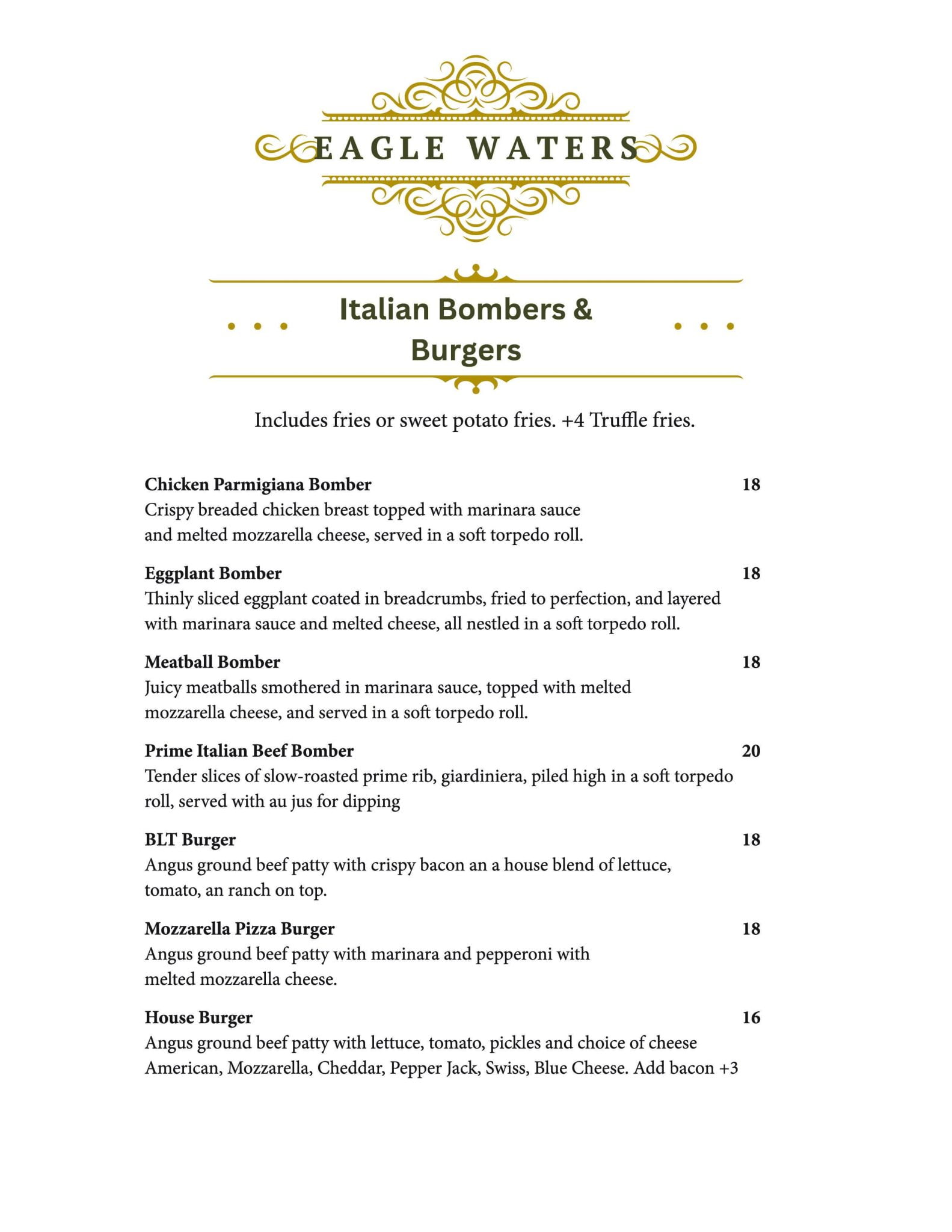 Restaurant • Eagle Waters Resort